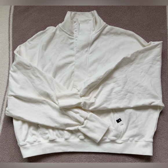 POPFLEX | Tops | New Popflex Ooey Gooey Half Zip Sweater Almond Milk ...